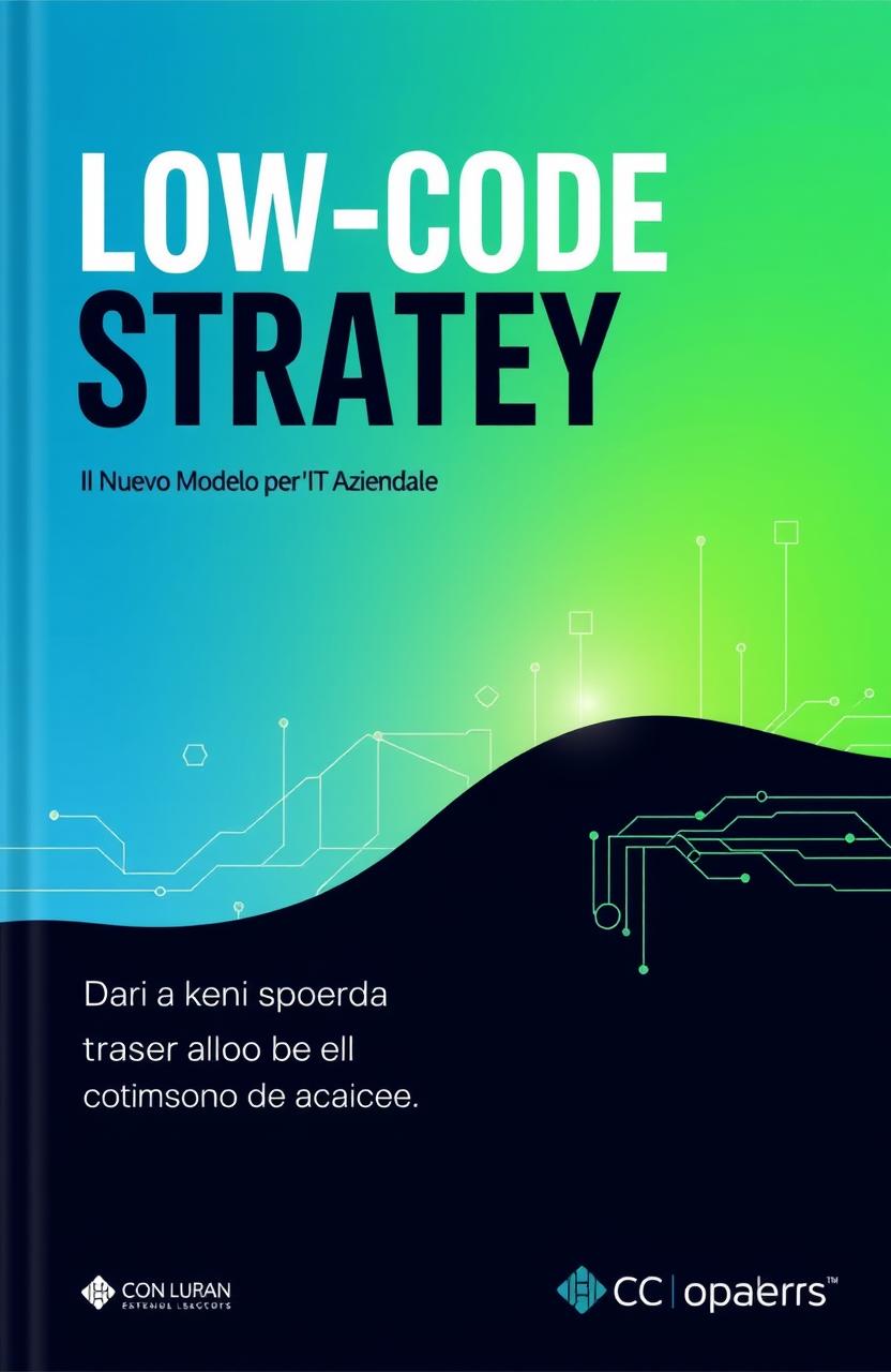 Innovative Book Cover Design for 'Low-Code Strategy'