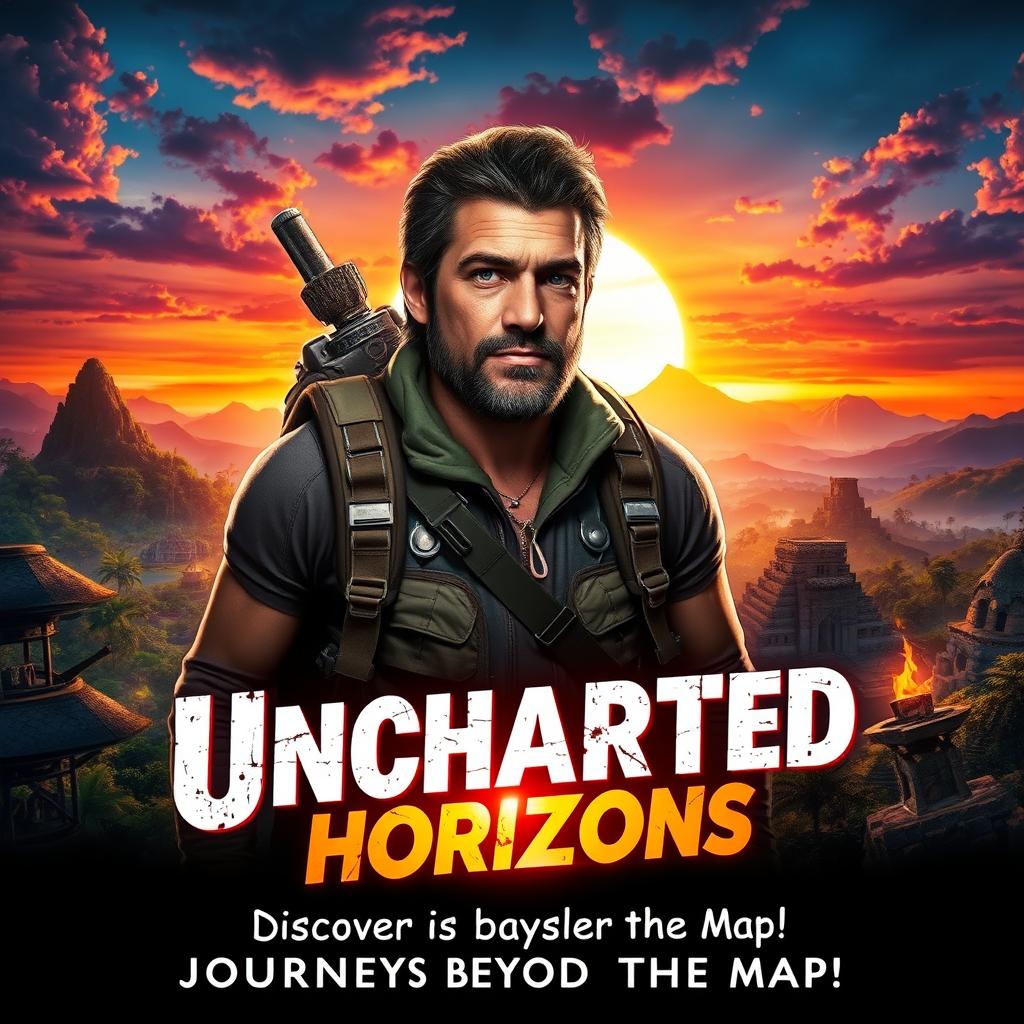 Uncharted Horizons & The Golden Passage: Captivating Adventure Posters