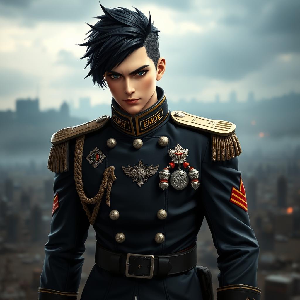 Dynamic Military Character Design - Strength & Authority in Detail