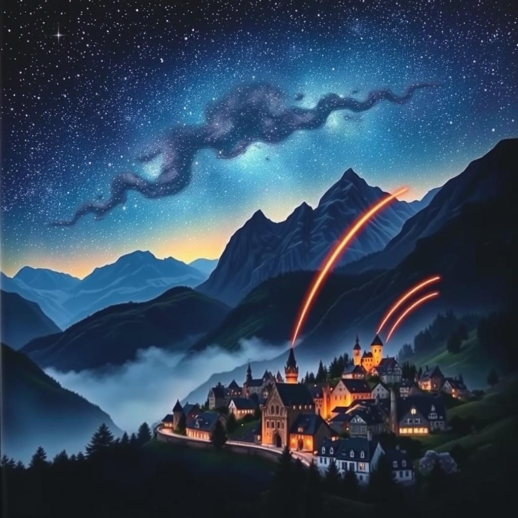 Magical Night Sky Book Cover Design | Idyllic AI