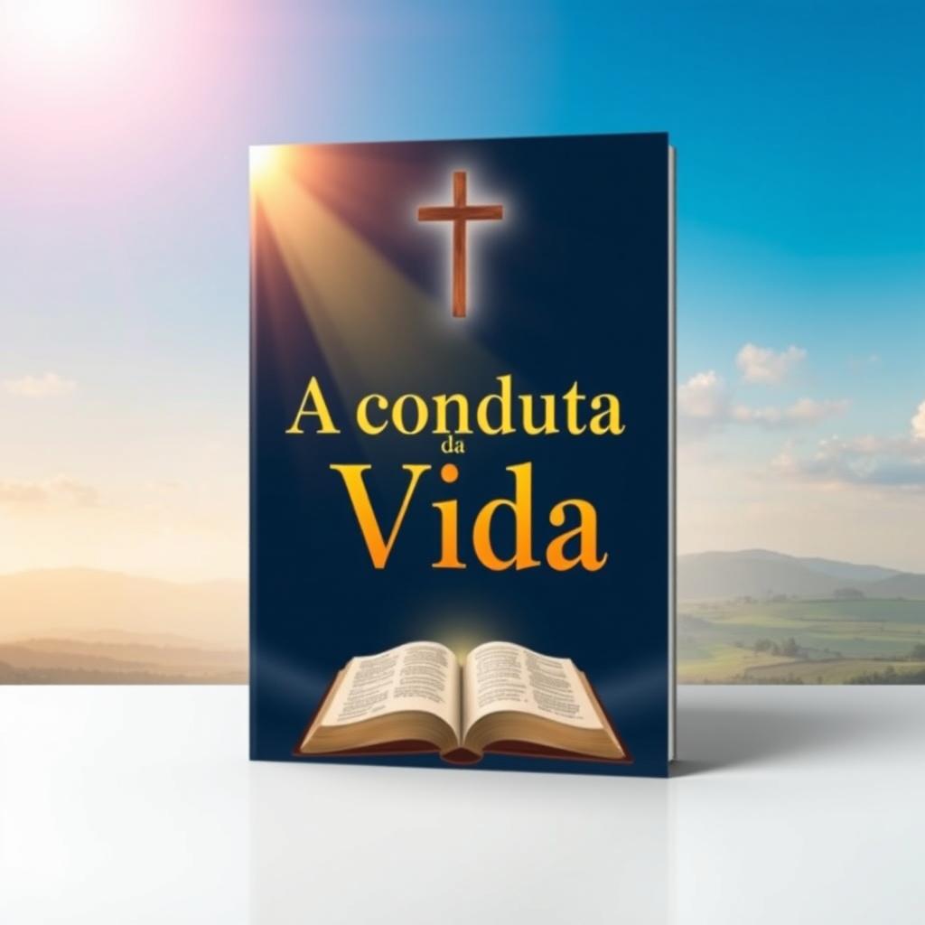Book Cover Design for 'A conduta da Vida' - Embracing Christian Values