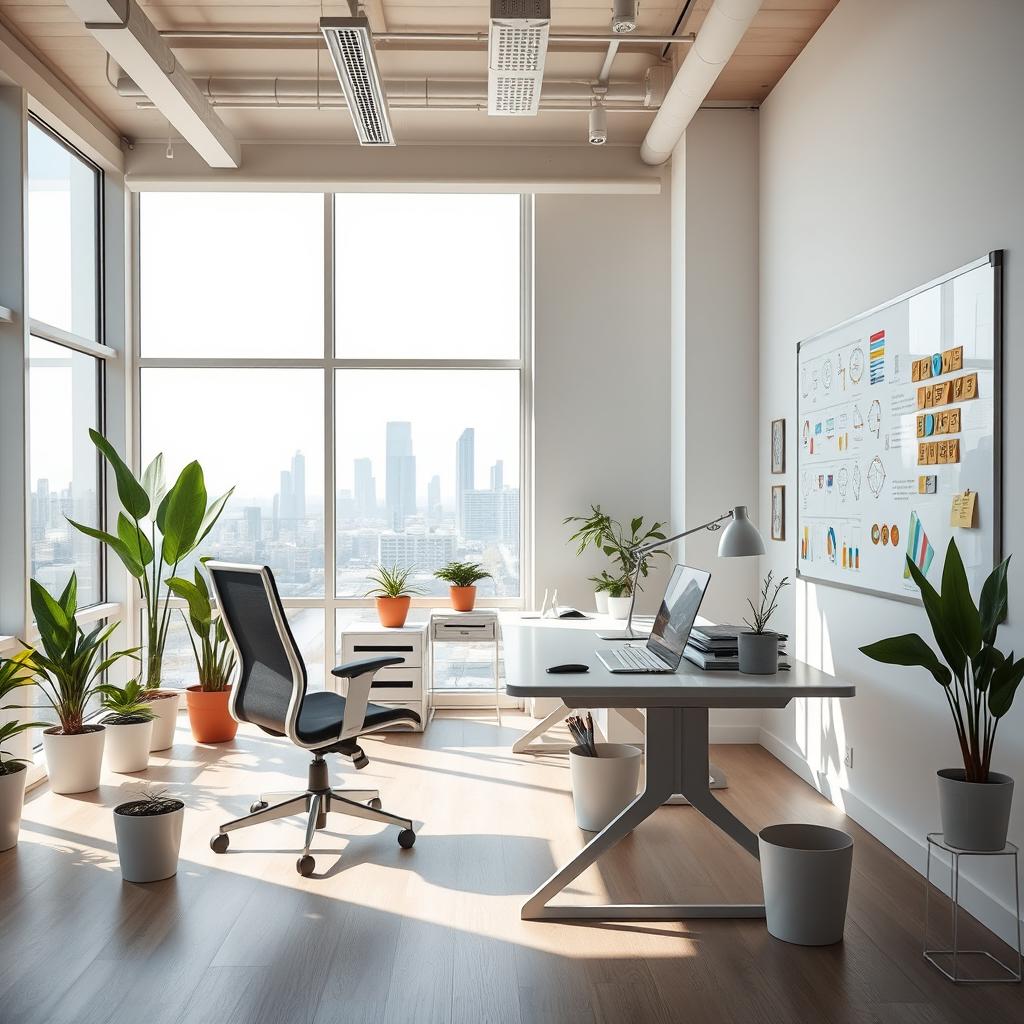 Bright and Modern Office Space: A Productive Workspace Design