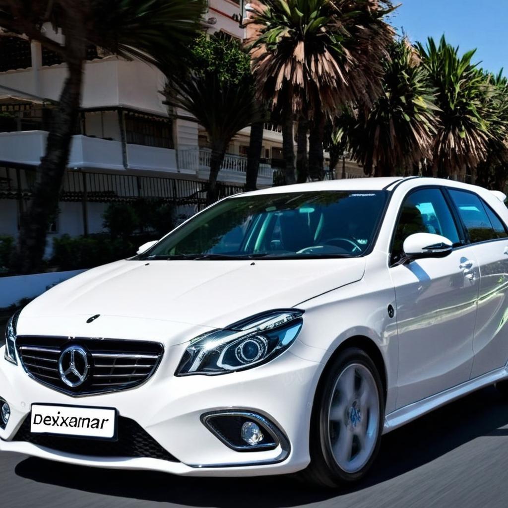 Sleek Sporty White Hatchback: Speed Meets Style