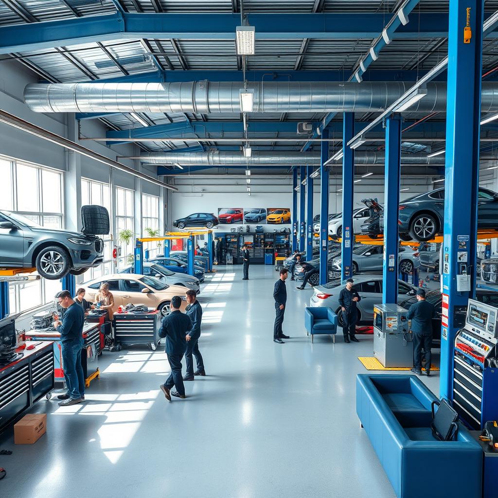 Modern Car Repair Workshop: A Blend of Efficiency and Style