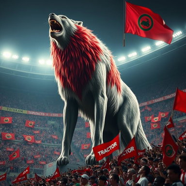 Epic 20-Meter Wolf Roars in Tabriz Yadgar Emam Stadium Amidst Thrilling ...