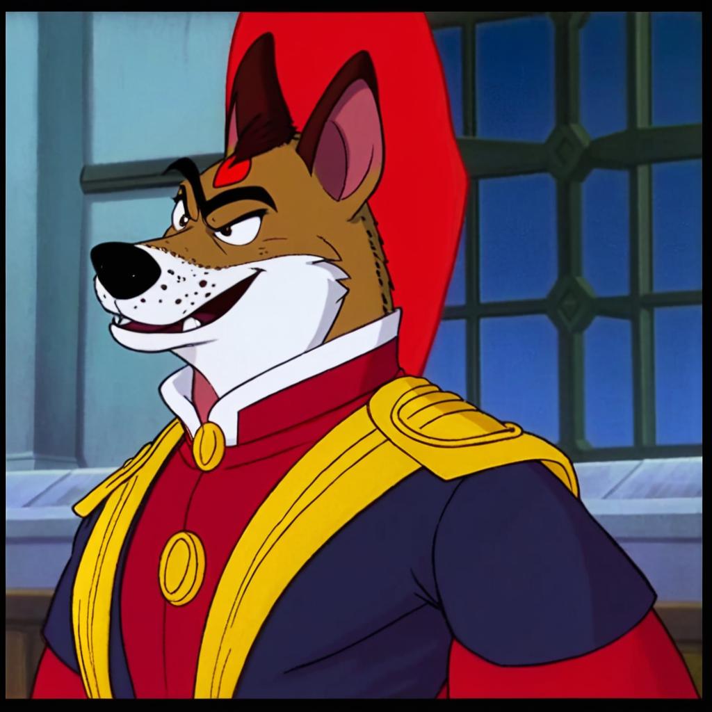 Whirlwind of Authority: Cartoon Character Inspired by Chancellor Hyena