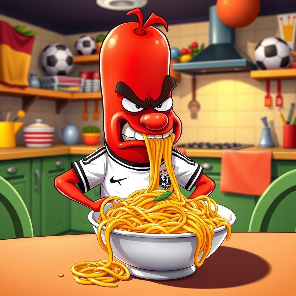Angry Sausage Soccer Star: A Cartoon Kitchen Adventure