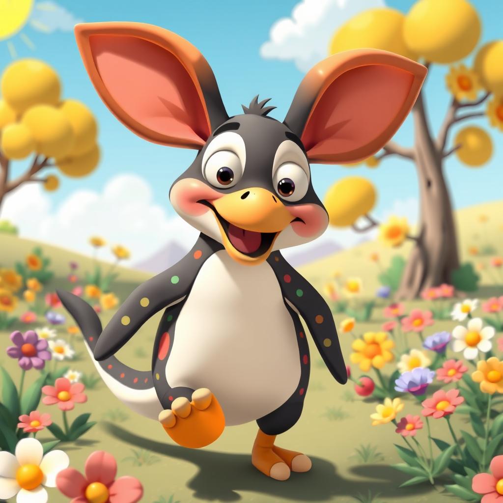 Whimsical Kangaroo-Penguin Hybrid: A Fun and Playful Adventure