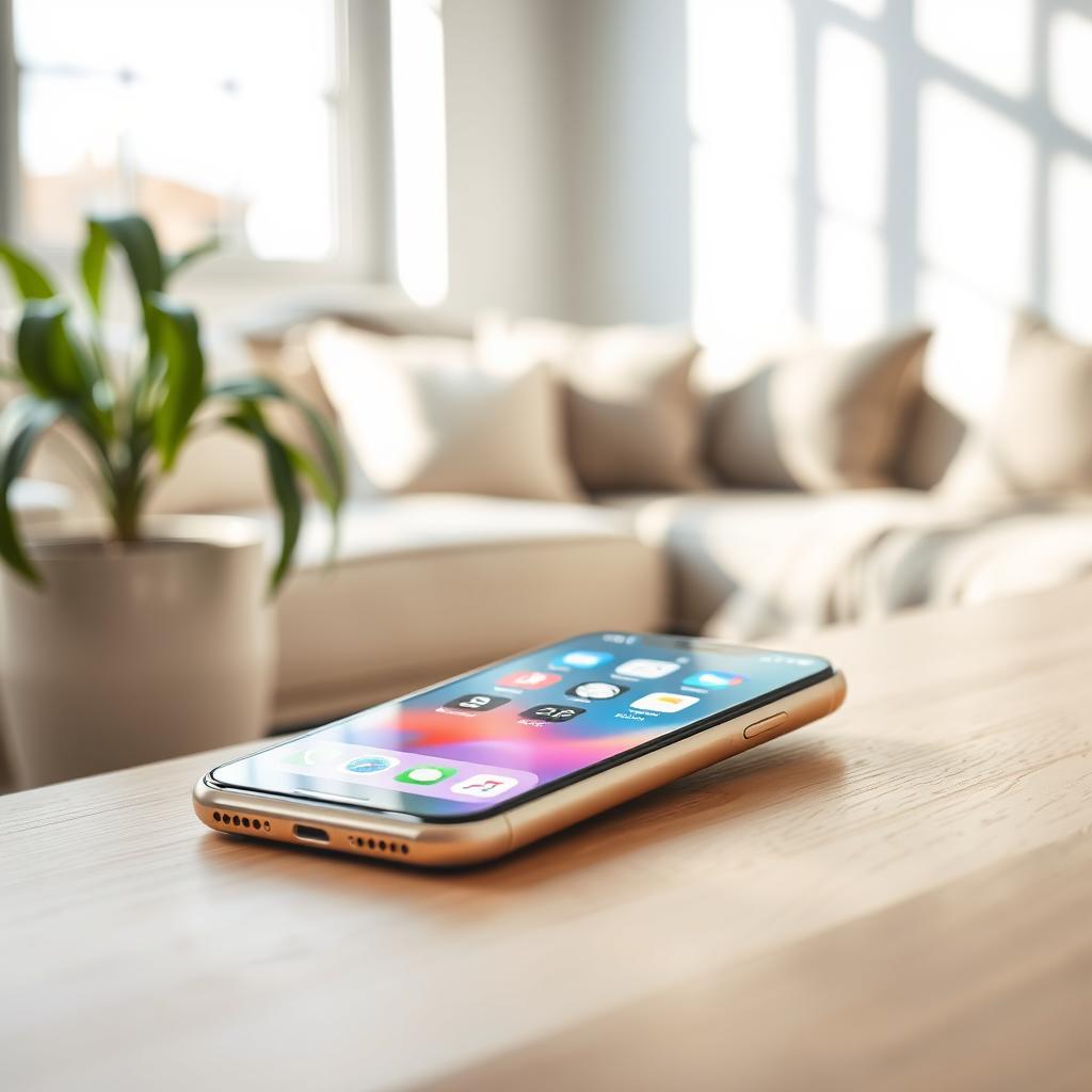 Elegant iPhone Showcase: Modern Aesthetics in Natural Light