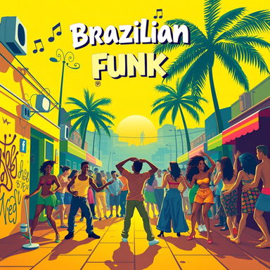 Vibrant Brazilian Funk Album Cover Design