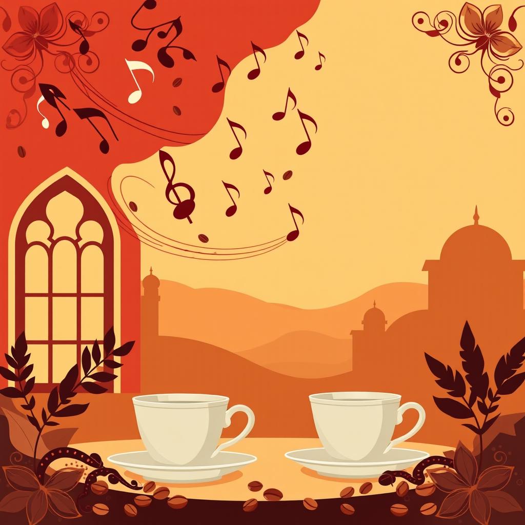 Fairouz-Inspired Coffee Shop Wallpaper Designs | Vibrant and Inviting!