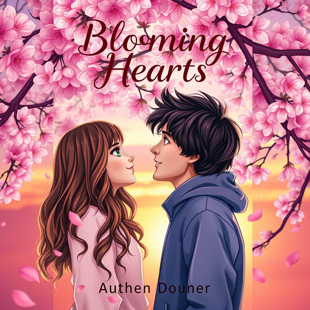 Blooming Hearts: Captivating Young Adult Romance Novel Cover