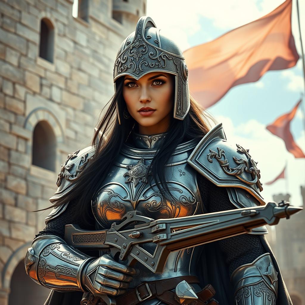 Brave Templar in Gleaming Armor - An Epic Medieval Scene