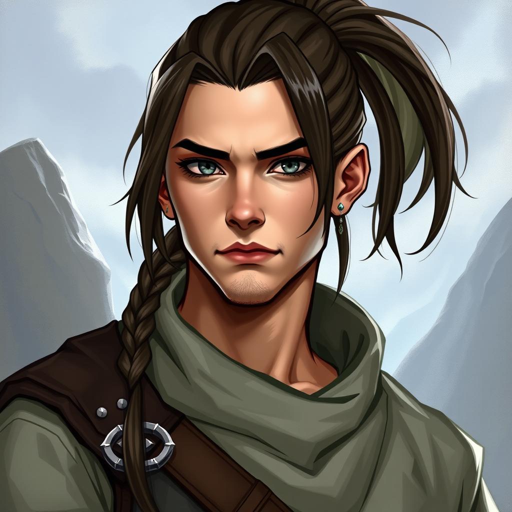 Epic Dungeons and Dragons Character Portrait - Human Adventurer