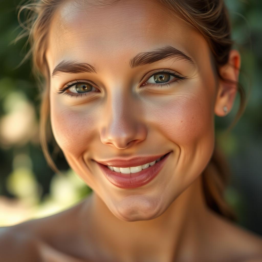Serene Portrait with Sun-Kissed Complexion | Idyllic AI