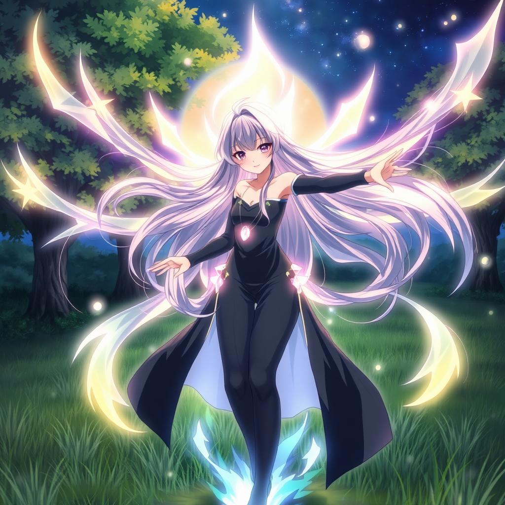 Stunning Ultra Instinct Girl Illustration | Ethereal Night Scene