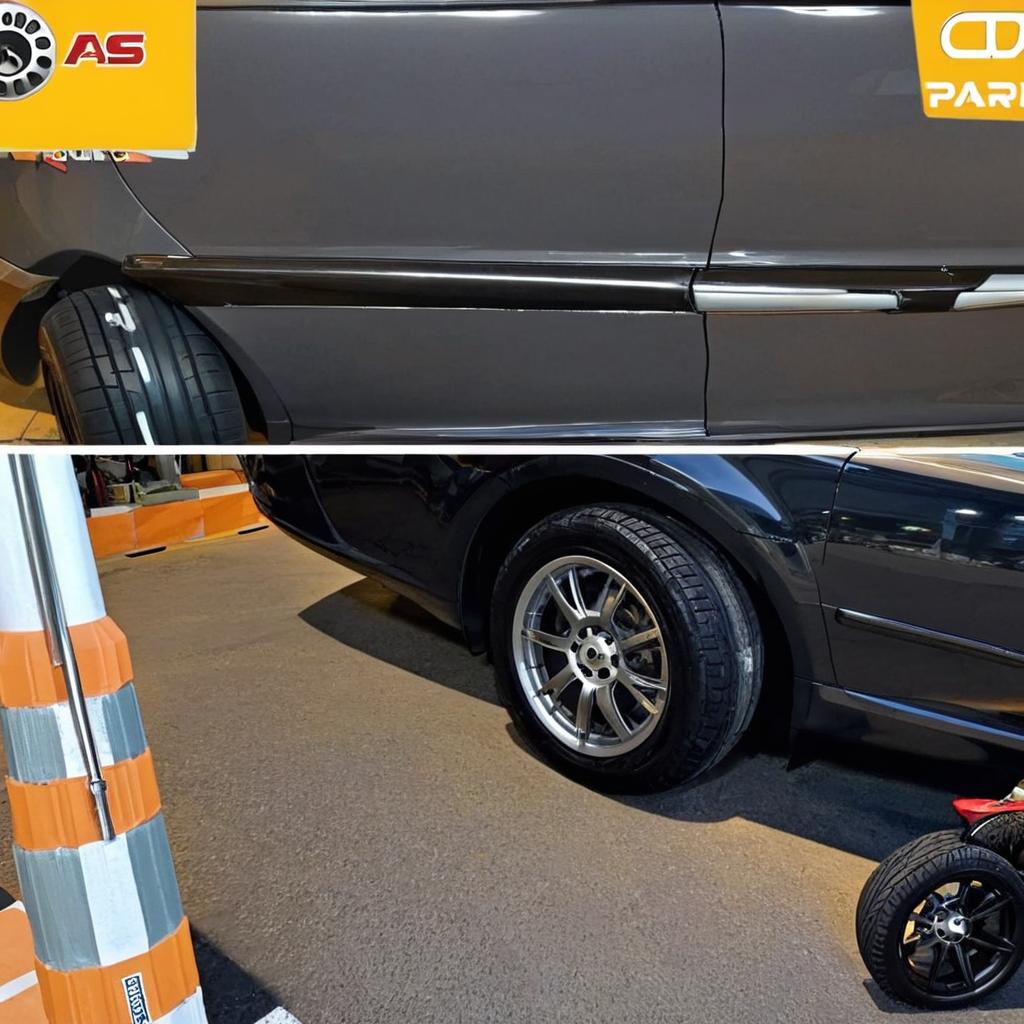 Sleek Black Car with Graphite Gray Wheels: A Stylish Ambiance