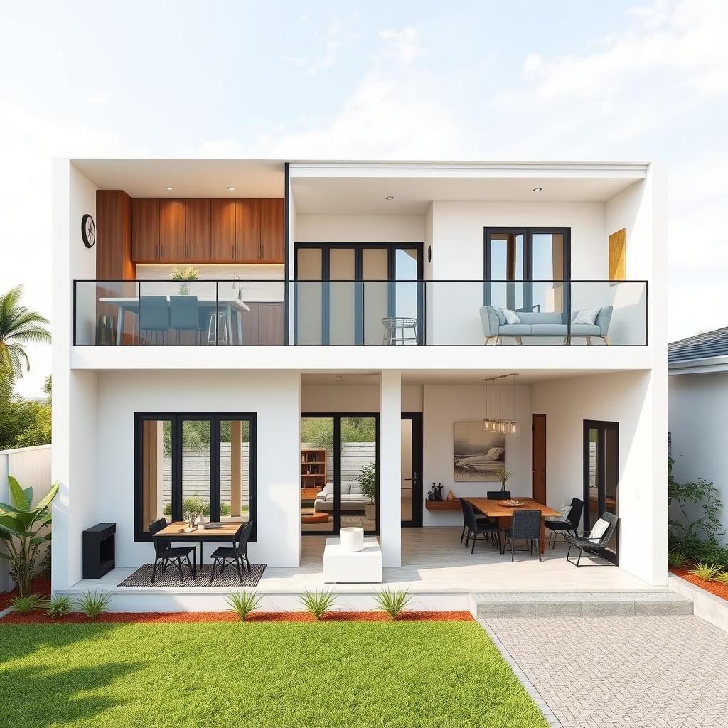 Modern Single-Story House Design with Open Concept Living