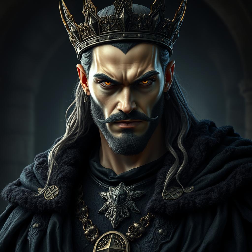 Gothic King Therion: A Hauntingly Beautiful Portrait