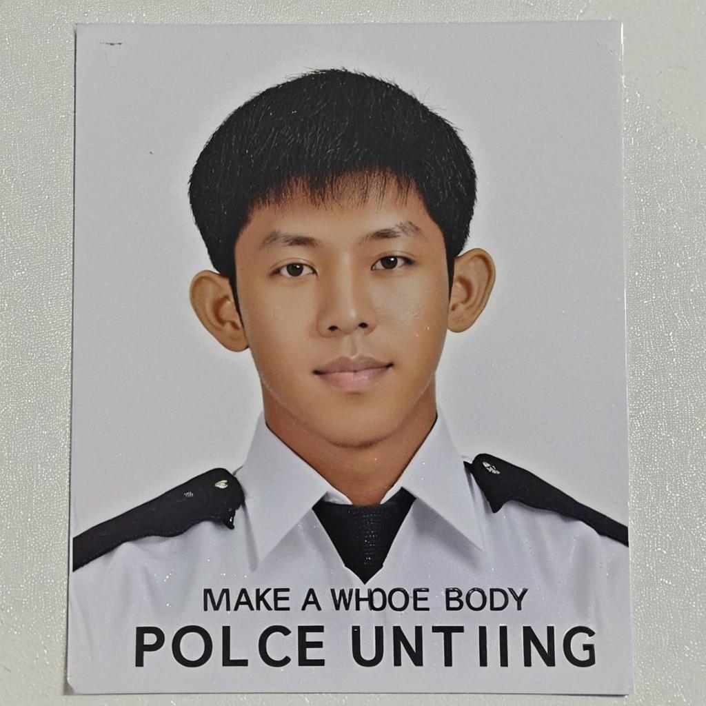 Confident Police Officer Full-Body Portrait in Urban Setting