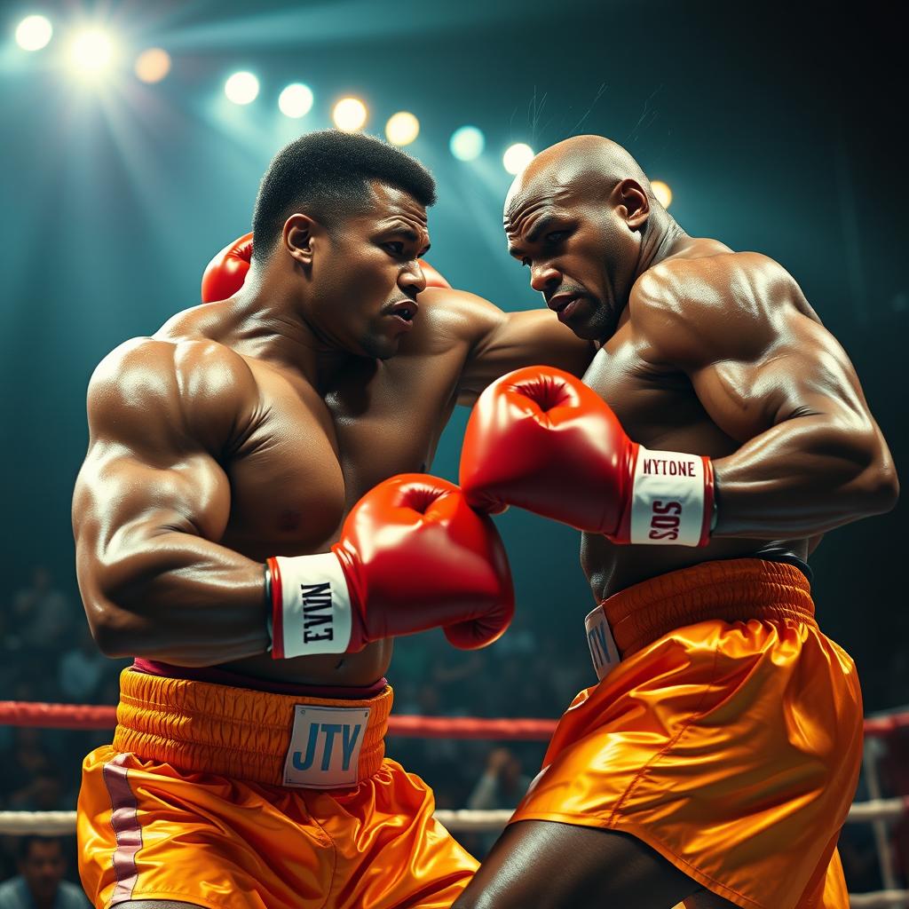 Epic Boxing Showdown: Muscular Boxer vs. Mike Tyson