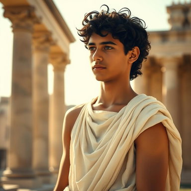 Timeless Beauty: Portrait of a Teen in Ancient Greek Attire