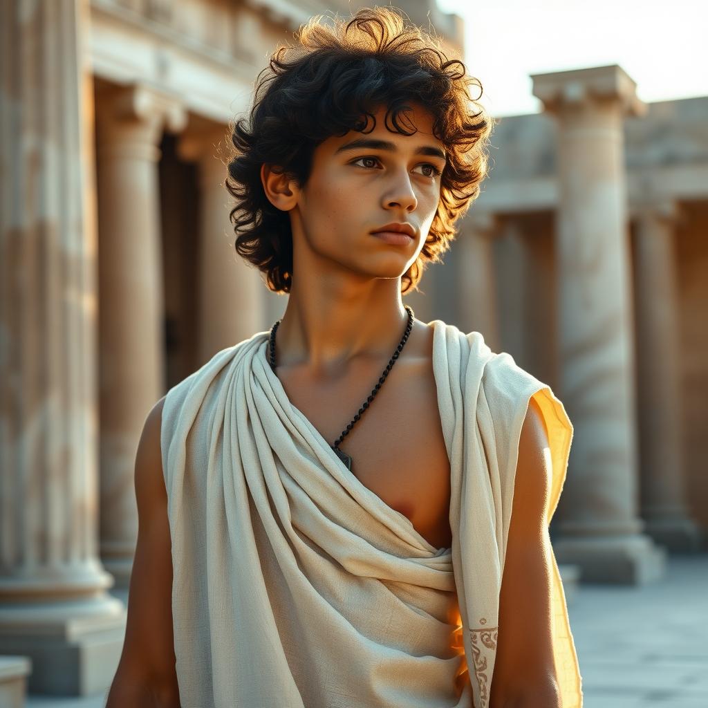 Timeless Beauty: Portrait of a Teen in Ancient Greek Attire