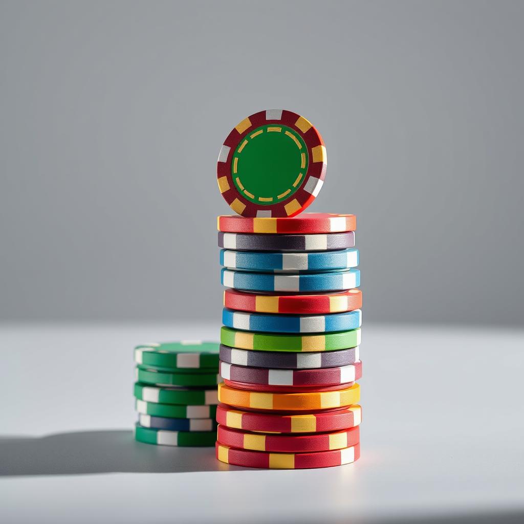 Vibrant Stacks of Poker Chips: From Realism to Pixel Art