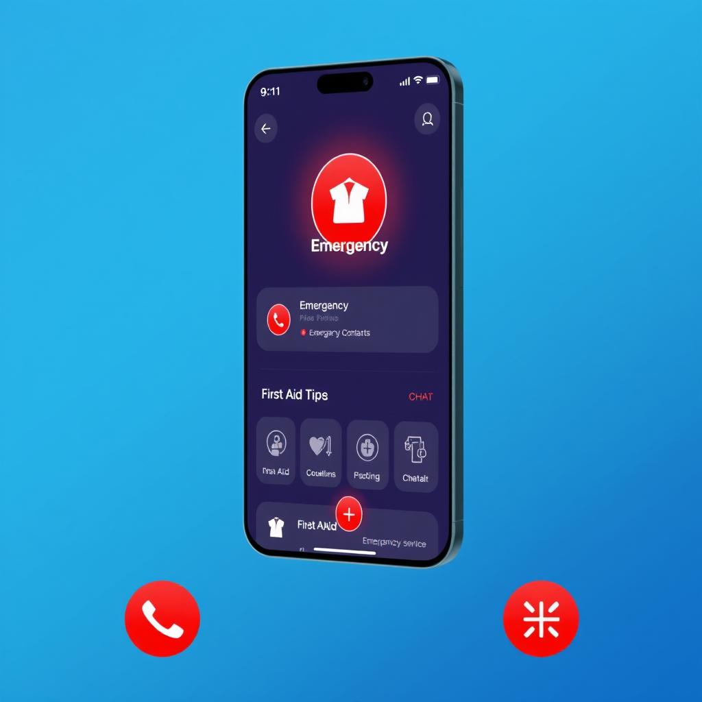 Modern Emergency Mobile App Interface Design | User-Friendly & Intuitive