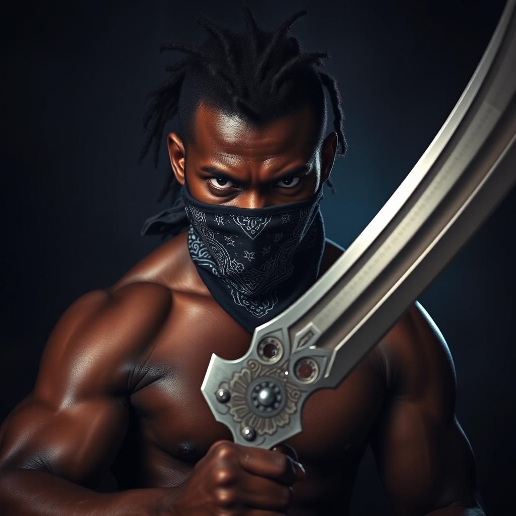 Fierce African Warrior: Intensity and Strength Captured in Shadowy ...