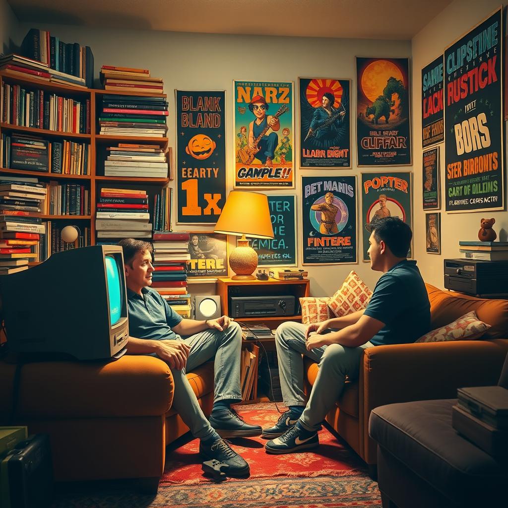 Cozy Living Room Nostalgia: Retro Gaming Vibes