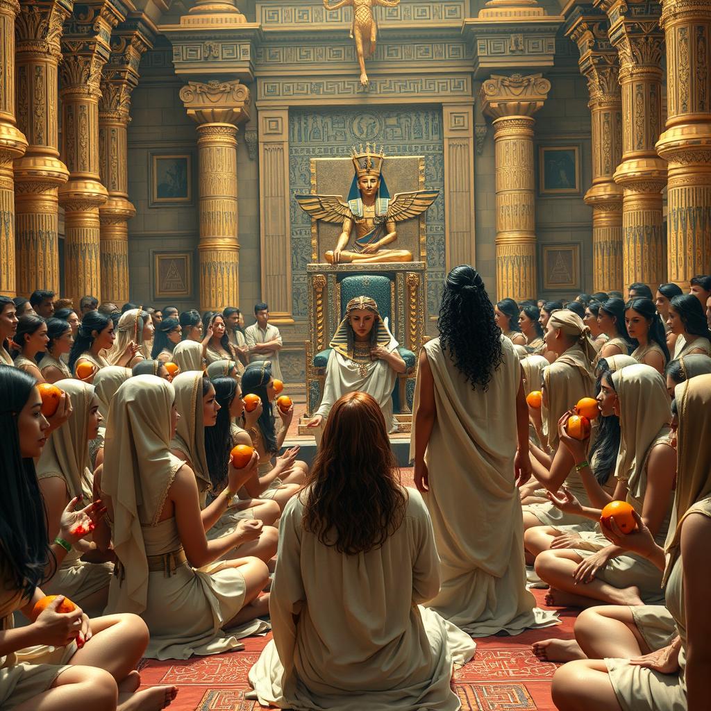 Ancient Egypt: Grand Assembly in Pharaoh's Palace