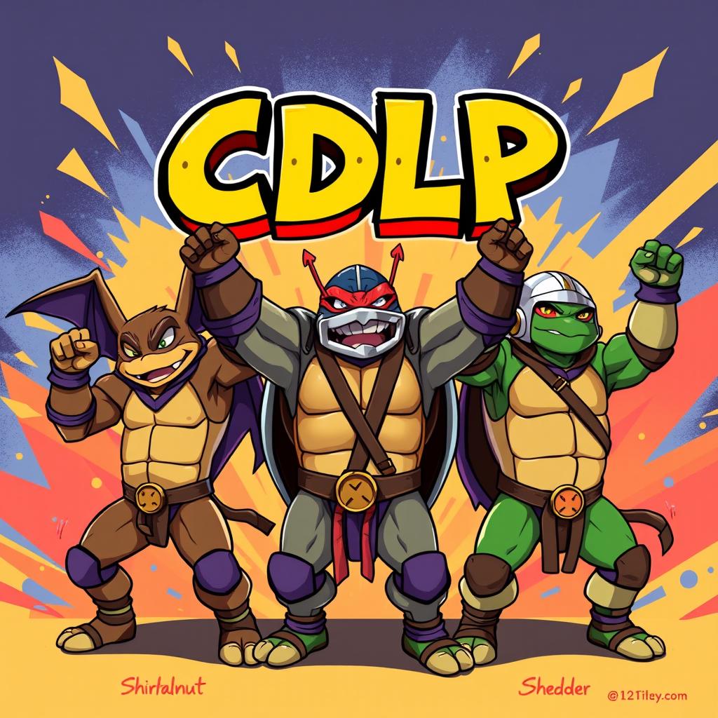 Victory Heroes: Wingnut, Shredder & Chrome Dome Unite | TMNT Artwork