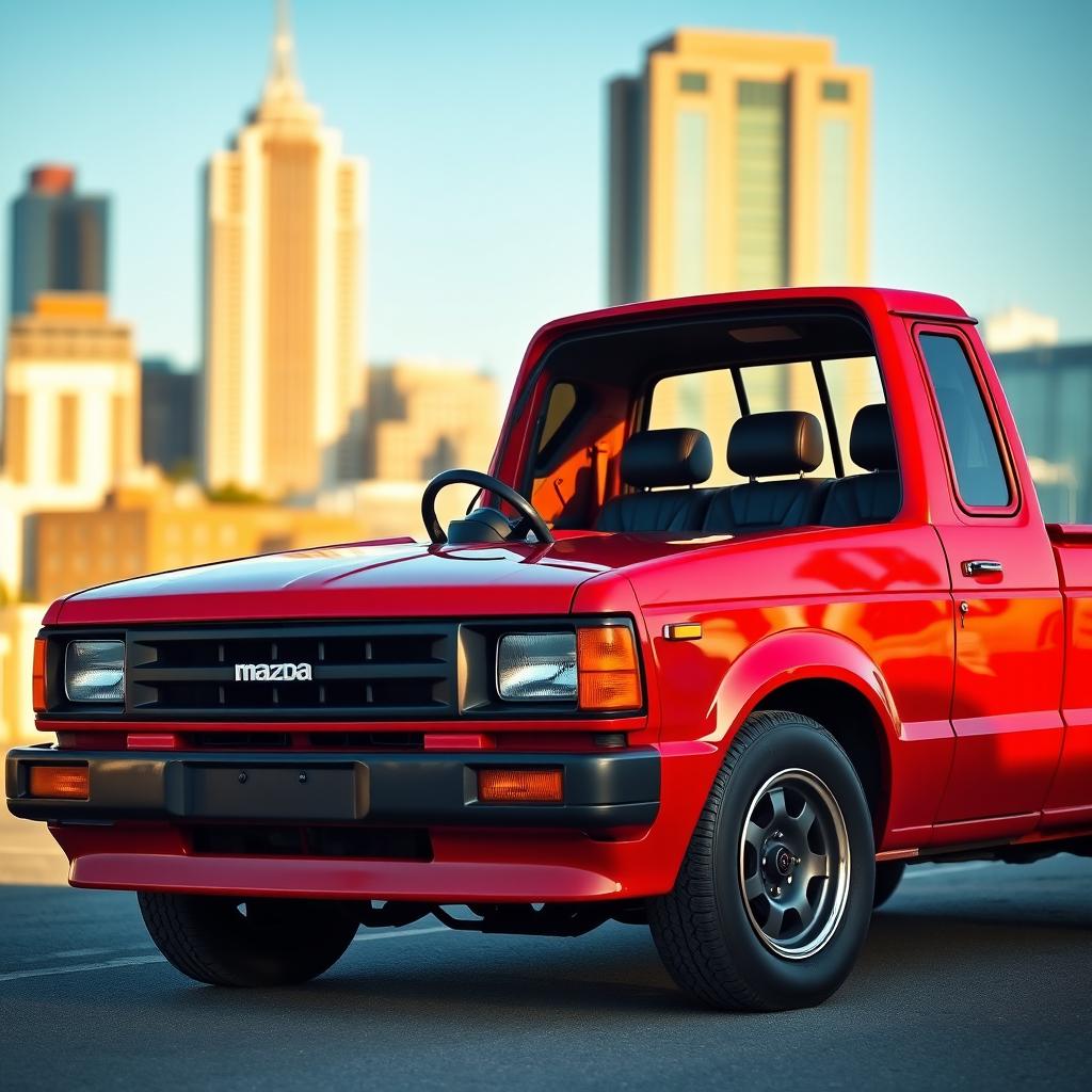 Stunning 1991 Mazda Pickup Truck: A Classic Treasure in Candy Red