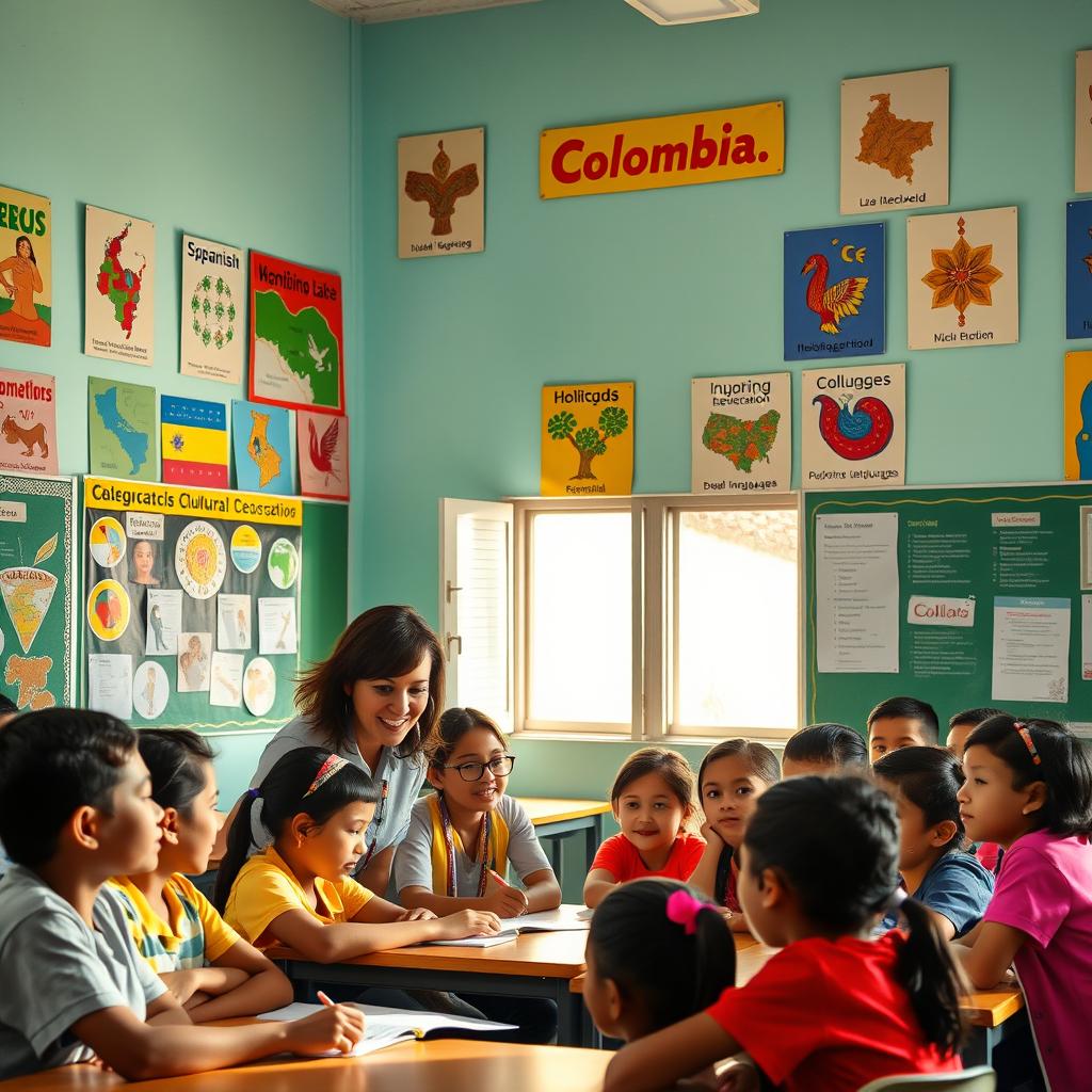 Celebrating Bilingual Education in Colombia: A Vibrant Classroom Scene