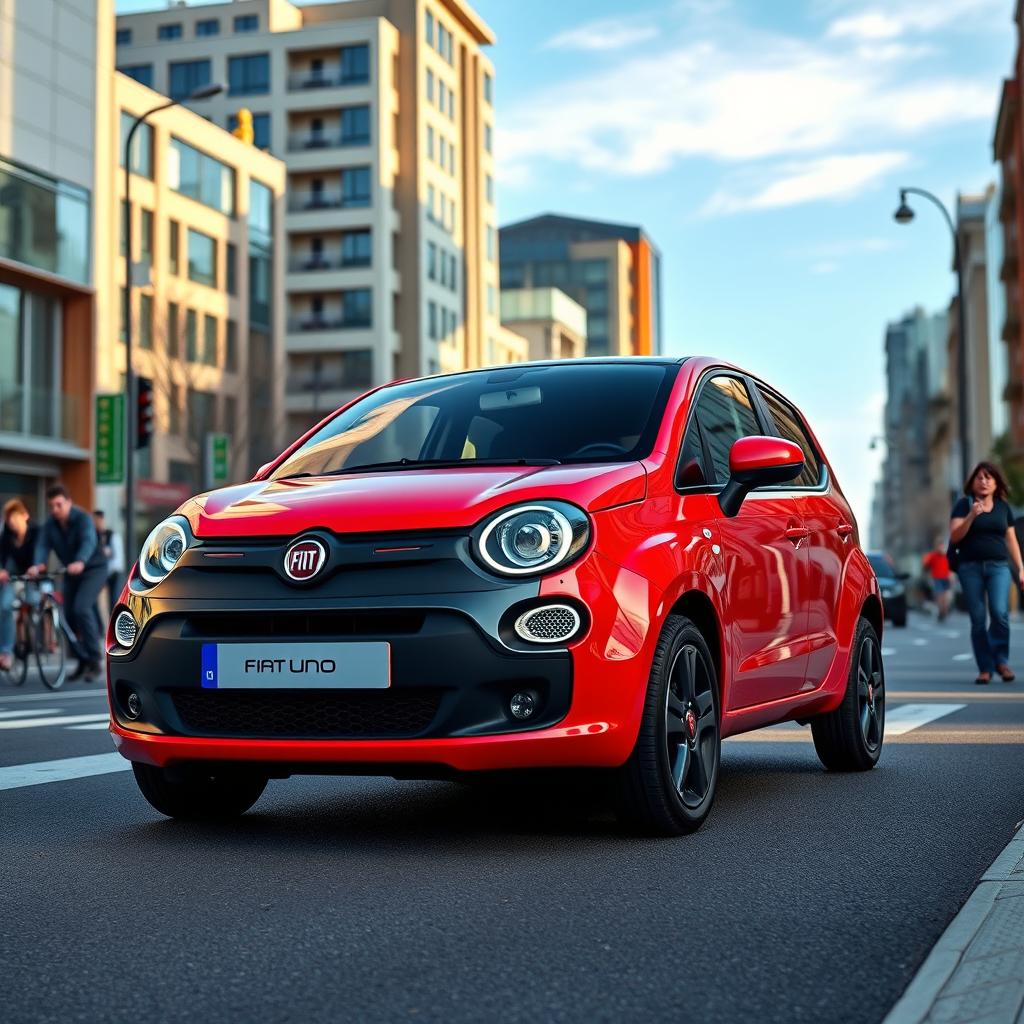 Sleek Modern Fiat Uno Design in Urban Setting