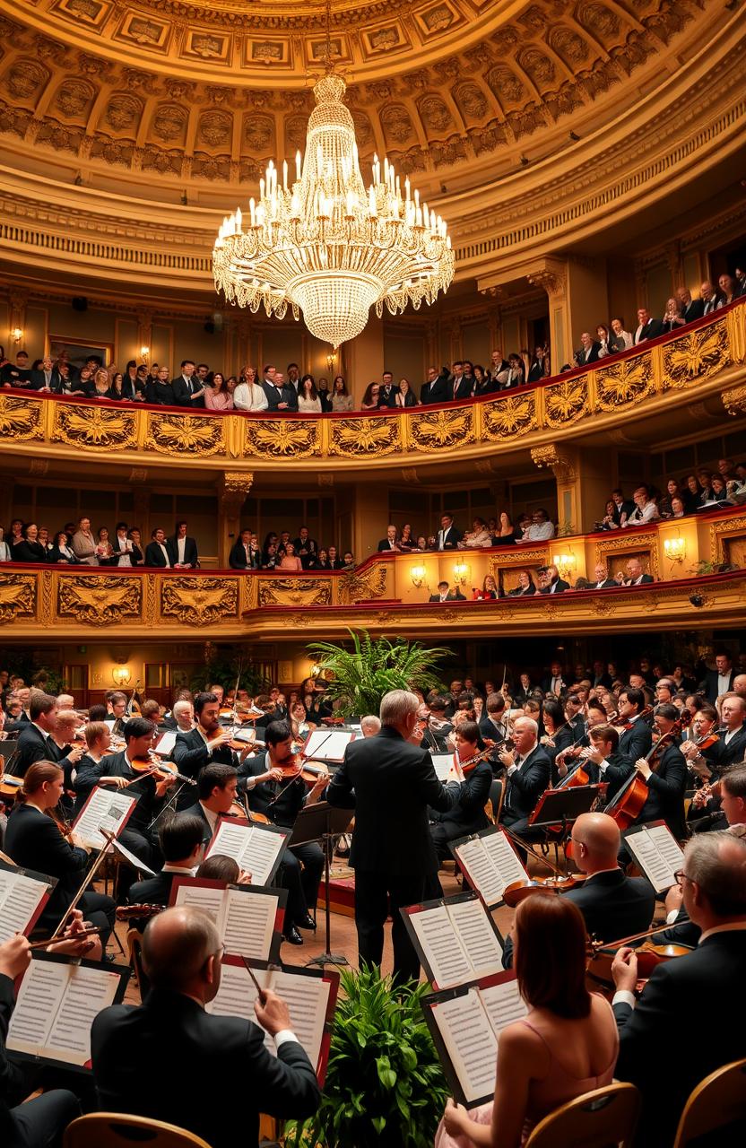 Elegant Orchestral Performance at the Paris Opera House