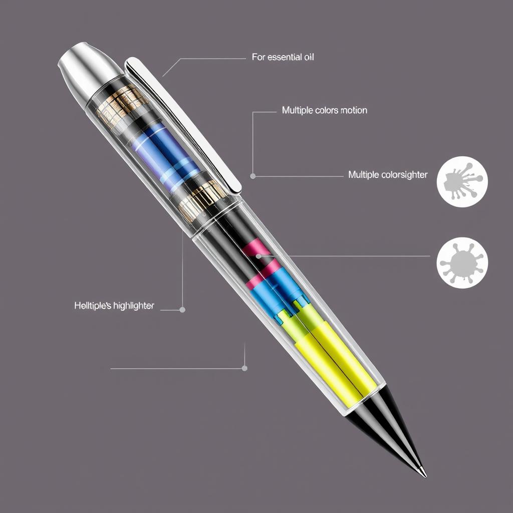 Versatile Multifunction Pen: Modern Design with Essential Oils & More