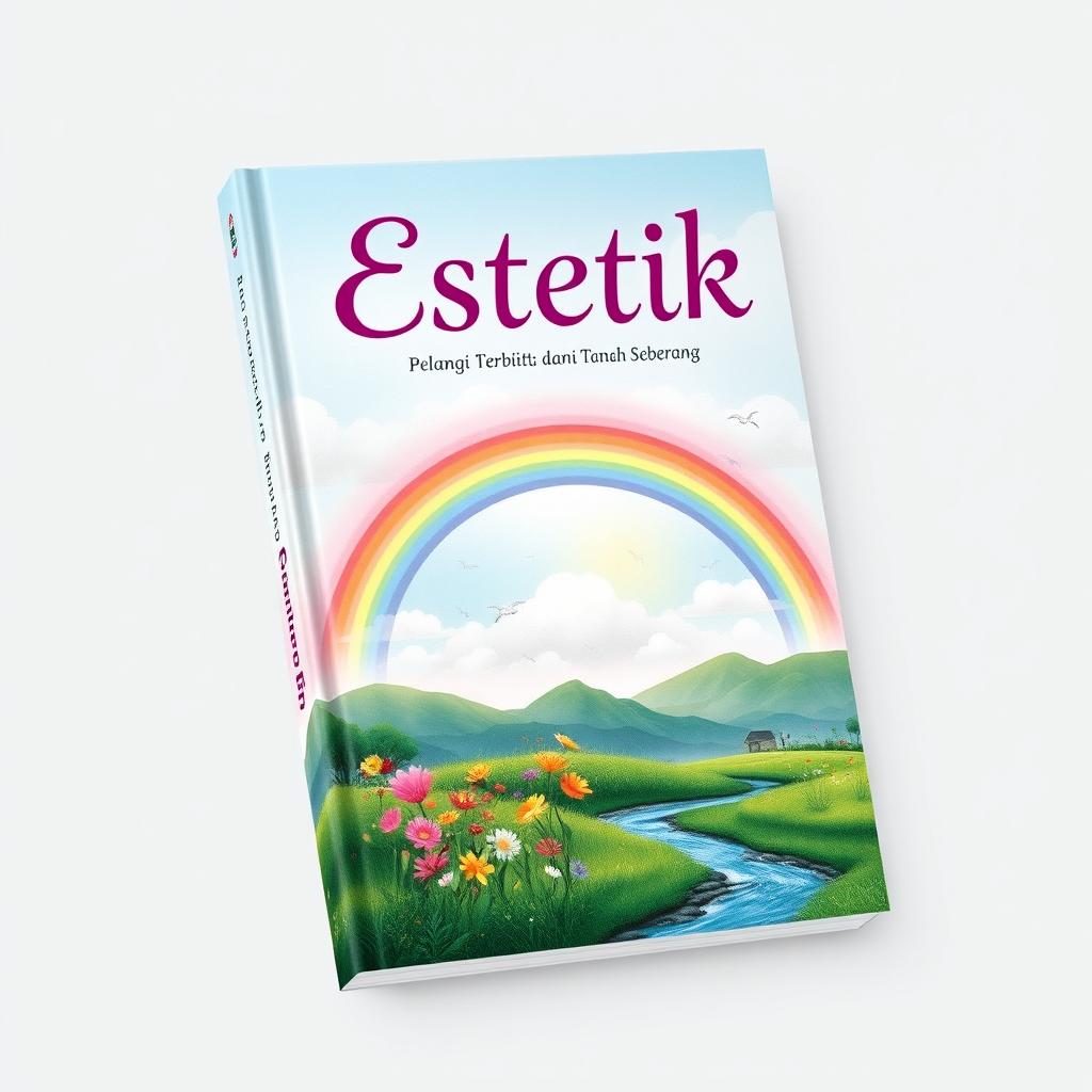 Vibrant Book Cover Design: Estetik - Pelangi Terbit dari Tanah Seberang