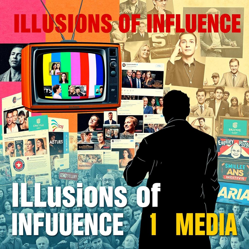Illusions of Influence: The Power of Media | AI-Generated Digital Collage