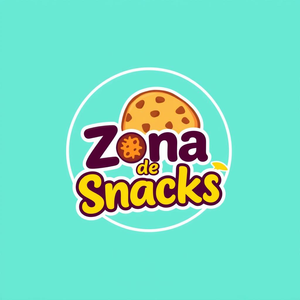 Playful 'Zona de Snacks' Logo Design – Bright & Inviting