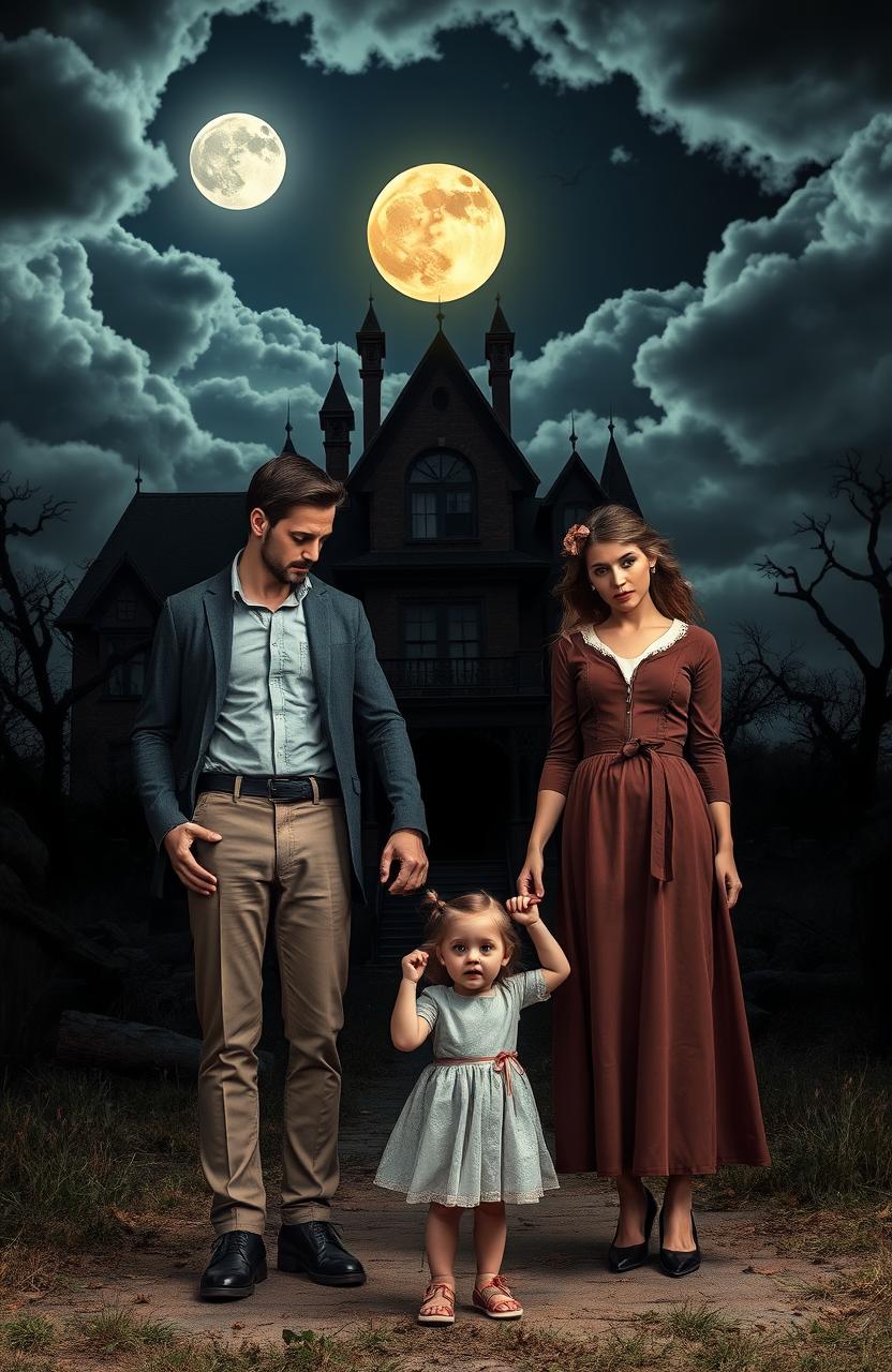 Eerie Night at the Mansion: A Spooktacular Horror Scene