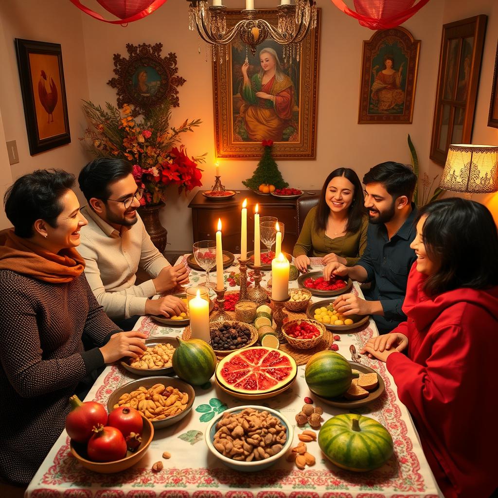 Celebrate Yalda Night: A Cozy Iranian Family Gathering