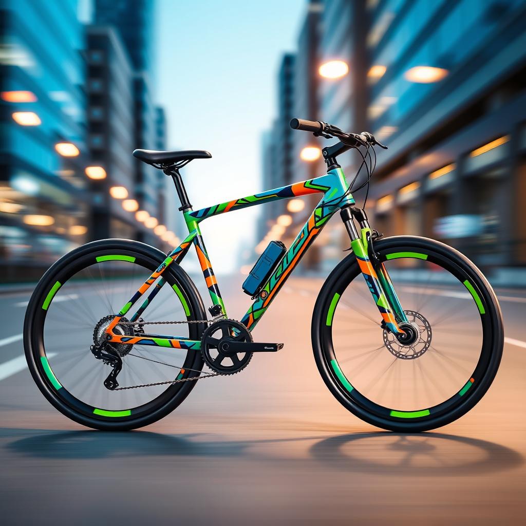 Vibrant Geometric Bicycle Design: Speed Meets Style