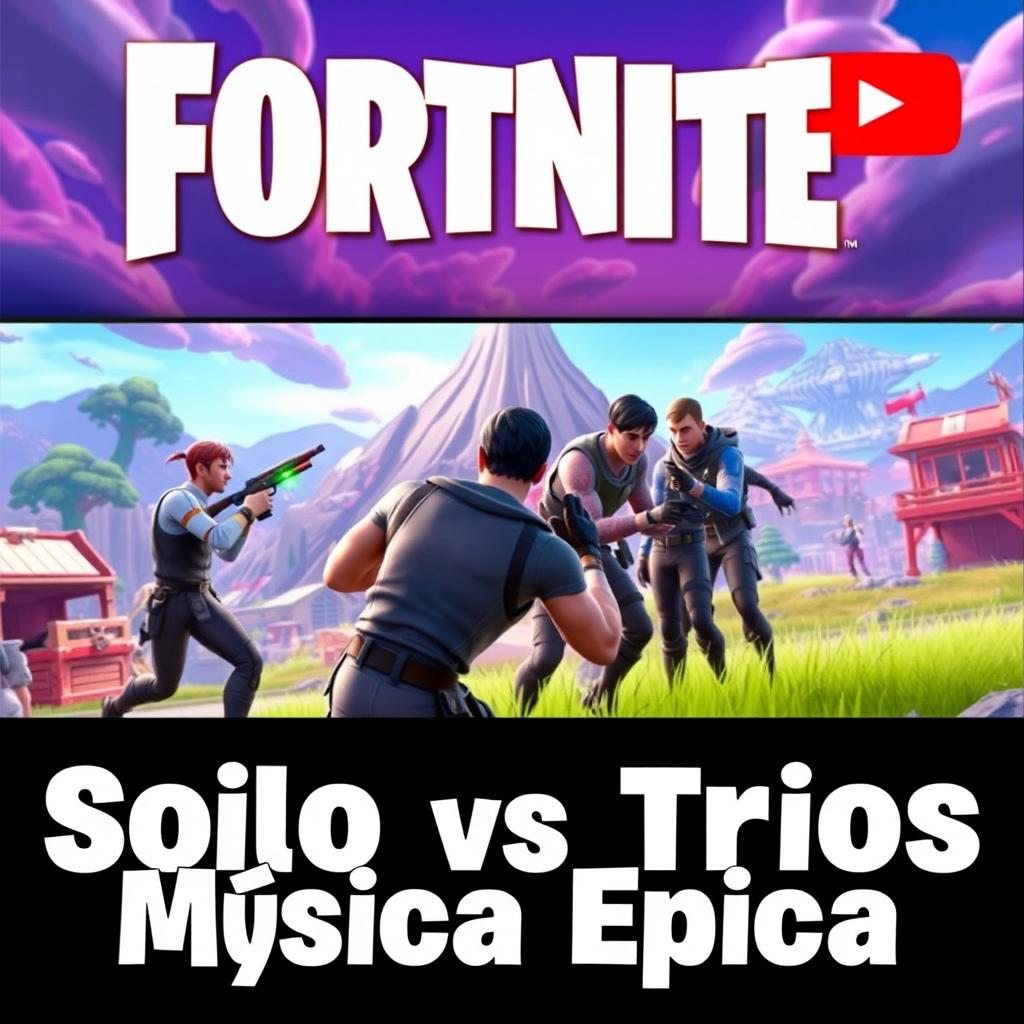 Epic Fortnite Showdown: Solo vs Trios - Thrilling YouTube Thumbnail