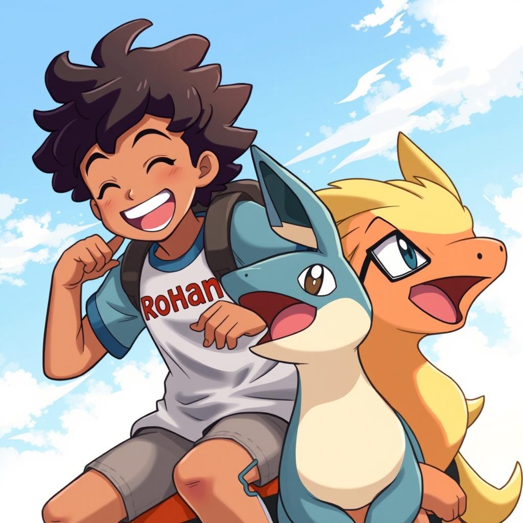 Joyful Anime Adventure: Rohan and Ian's Pokémon Ride