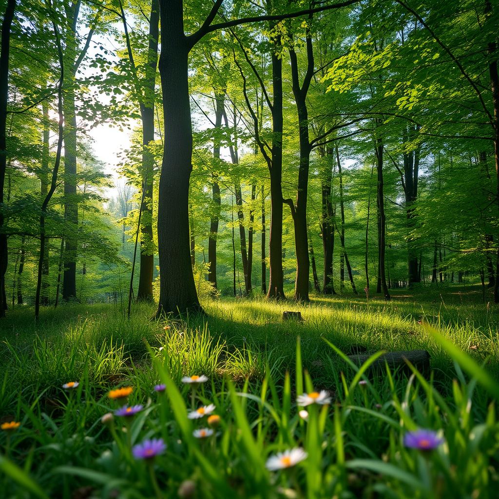 Tranquil Forest Scene: Immerse in Nature's Serenity
