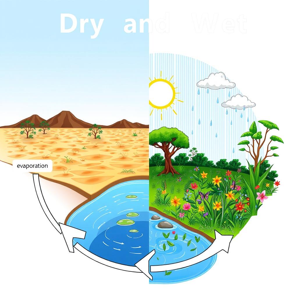 Cyclical Change: Illustrated Seasons of Dry and Wet