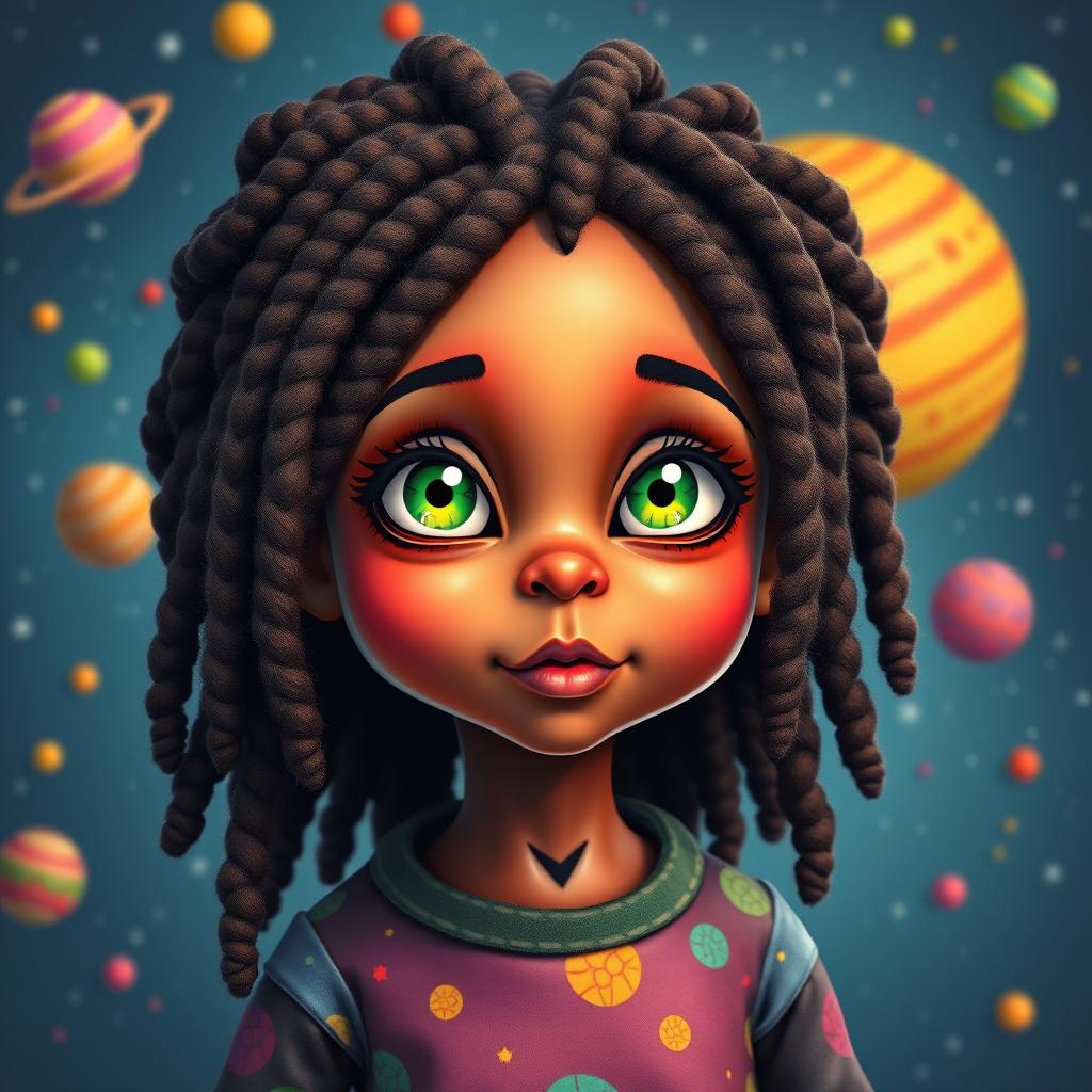 Whimsical Alien Child: A Colorful Cosmic Adventure