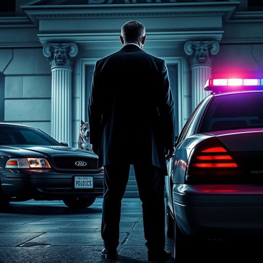 Cinematic Bank Robbery Scene - Tension and Mystery